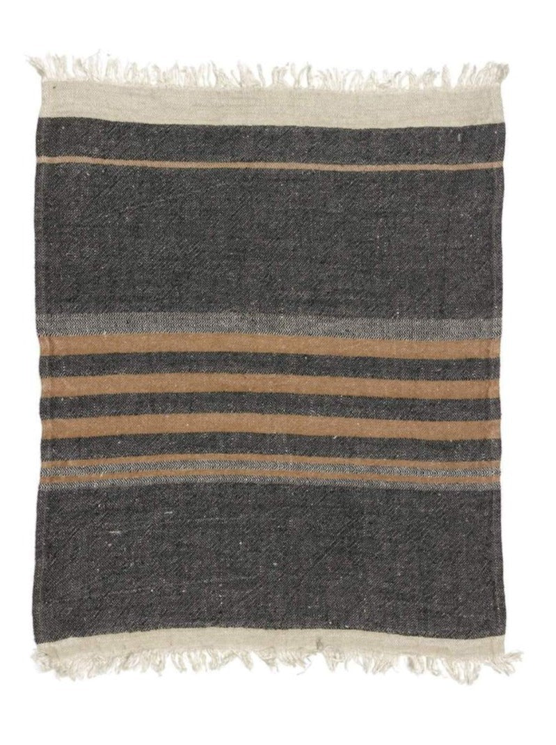 Libeco Linen - The Belgian Towel - Black Stripe - 3 Sizes – Millar and More