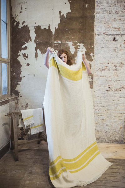 Libeco Linen - The Belgian Towel - Mustard Stripe - 3 Sizes – Millar ...